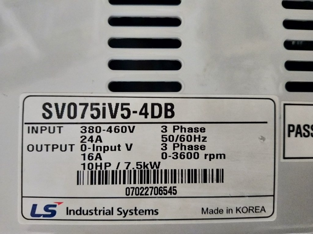 SV075iV5-4DB LS İV SERİSİ 3 FAZ 7.5kW HIZ KONTROL CİHAZI fiyatı,